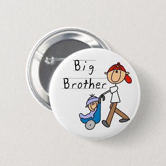 Big Brother With Little Brother Pinback Button | Zazzle