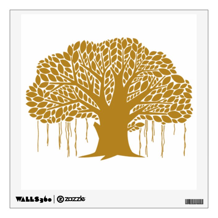 Big Brown Banyan Tree Wall Sticker | Zazzle.com