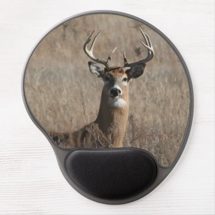 Big Buck Deer in Tall Grass Camo Mouse Pad | Zazzle