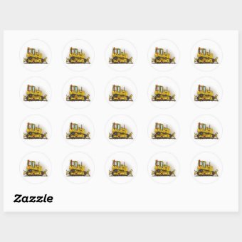 Big Bulldozer Dozer Kids Sticker | Zazzle