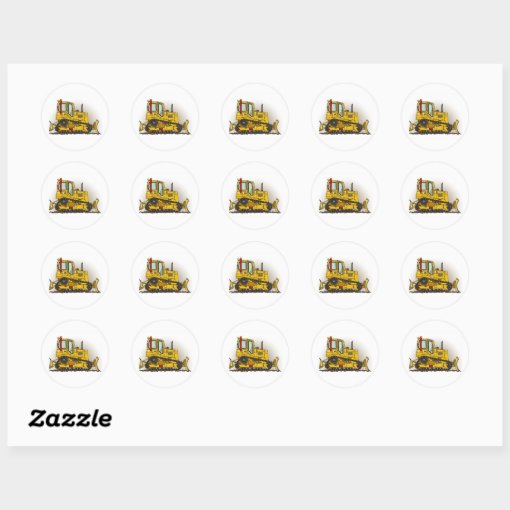 Big Bulldozer Dozer Kids Sticker | Zazzle