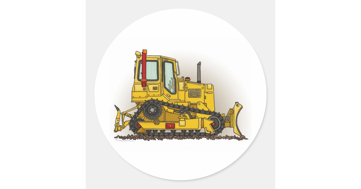 Big Bulldozer Dozer Kids Sticker | Zazzle