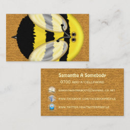 Big Bumble Bee Social Networking Profile Business Card | Zazzle
