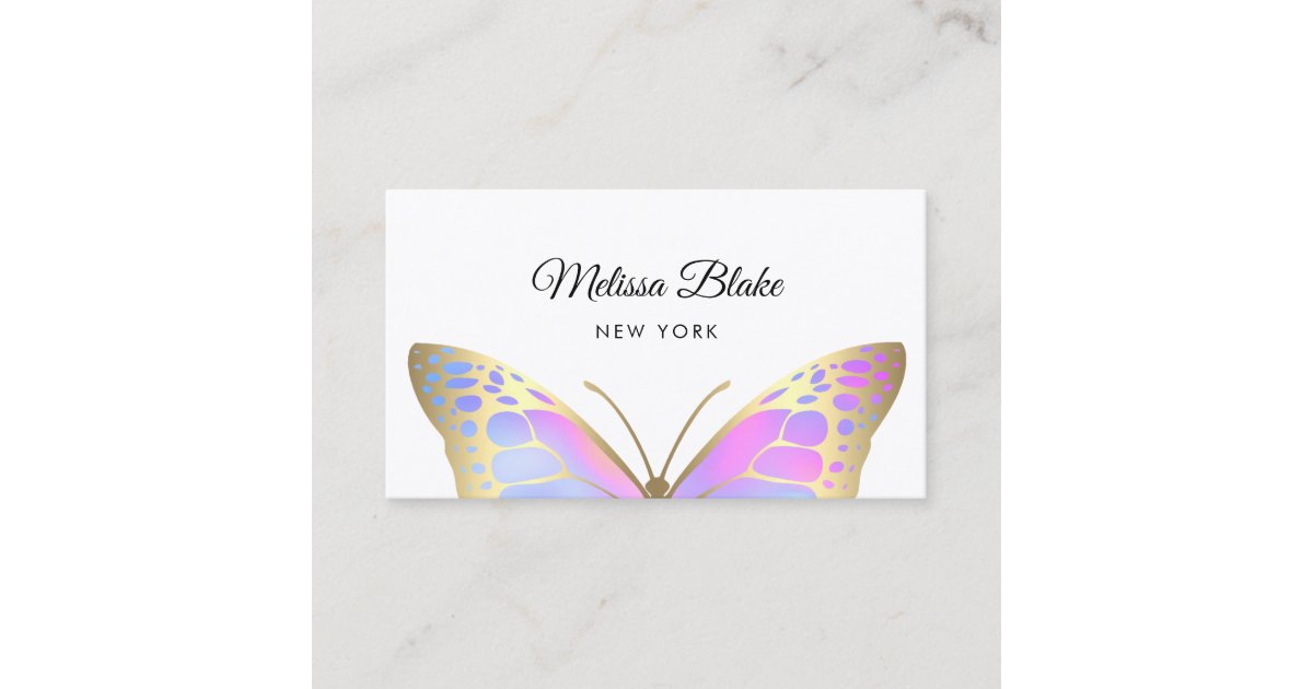 big butterfly logo business card | Zazzle