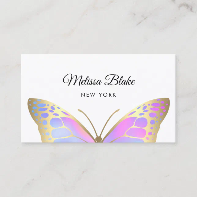 big butterfly logo business card | Zazzle