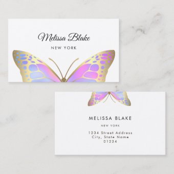 big butterfly logo business card | Zazzle