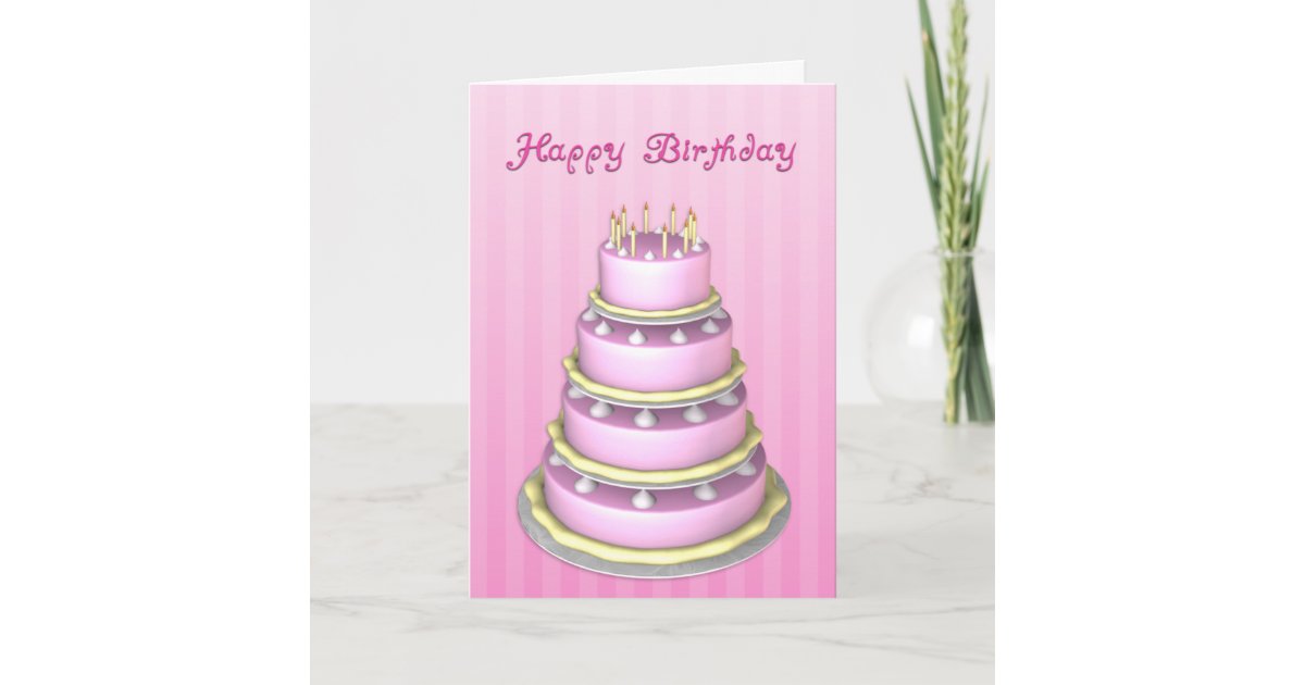 Big Cake Birthday Card | Zazzle
