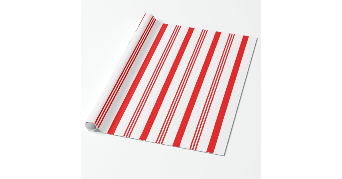 Big Candy Cane Stripes Wrapping Paper | Zazzle.com