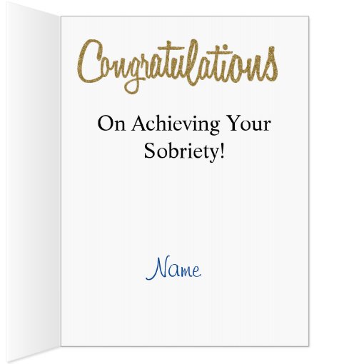 Big Congratulations Card on Sobriety, Graduation, | Zazzle