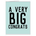 BIG CONGRATULATIONS HUGE CUSTOM GREETING CARD | Zazzle