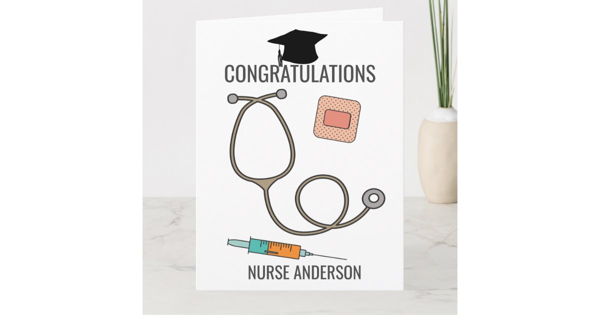 Big Congratulations Nurse Graduation 8.5x11 Card | Zazzle