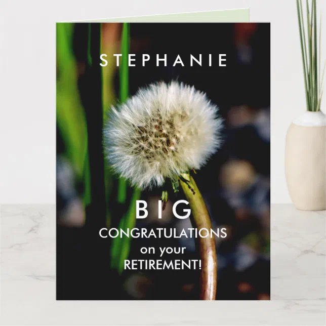 BIG Custom Retirement Congratulations Make a Wish Card | Zazzle