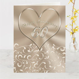 BIG Customizable 60th Anniversary Cards | Zazzle