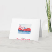 Big Daddy Pig Floating on Raft at Beach Card | Zazzle