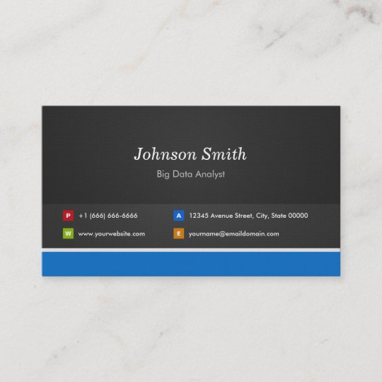 Big Data Analyst - Professional Customizable Business Card | Zazzle.com