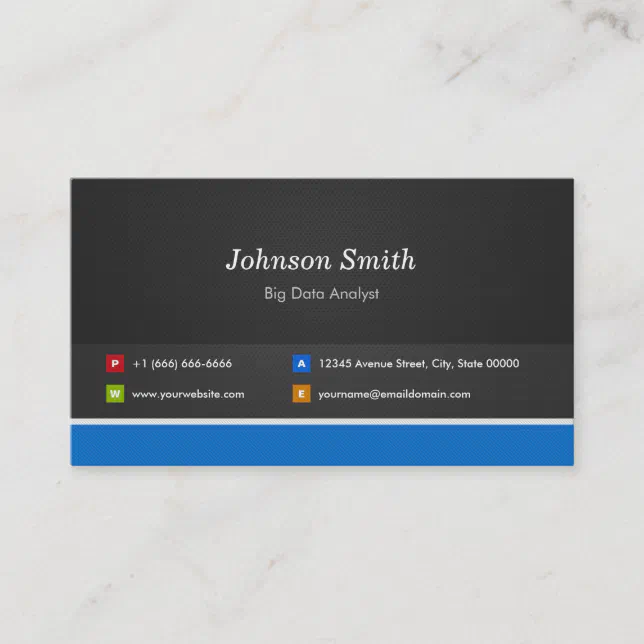 Big Data Analyst - Professional Customizable Business Card | Zazzle