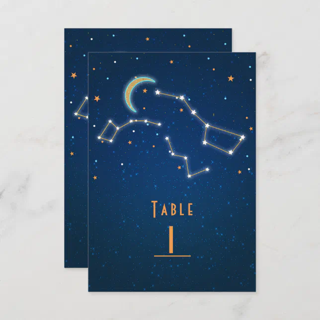 Big Dipper Star Gazing Constellation Table Number | Zazzle