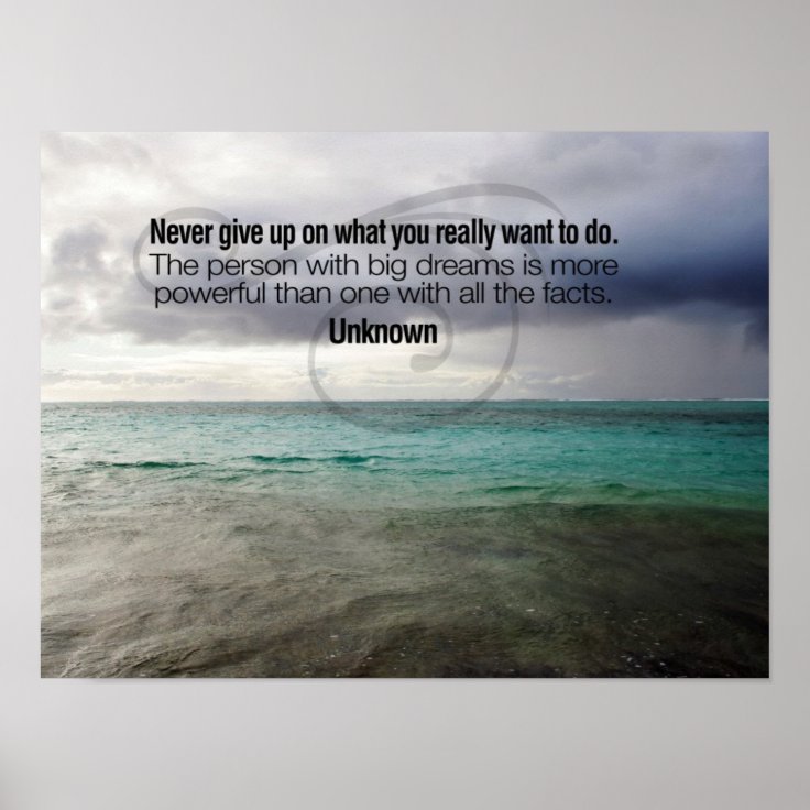 Big Dreams Inspirational Poster | Zazzle