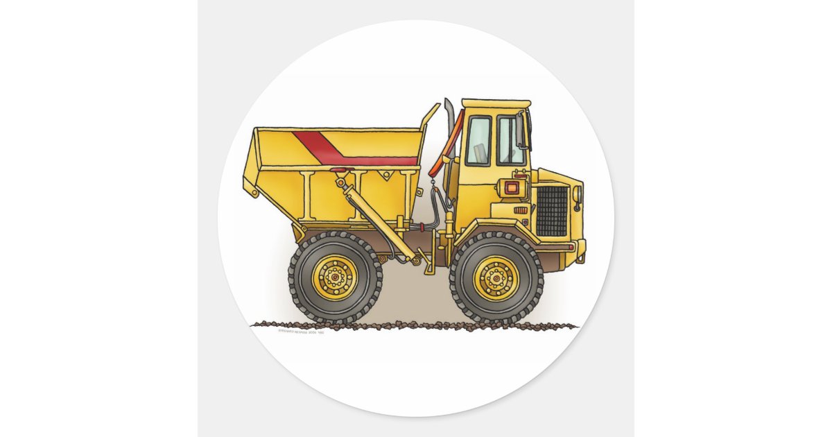 Big Dump Truck Sticker | Zazzle