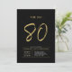 Big Eighty | Gold & Black 80th Birthday Party Invitation | Zazzle