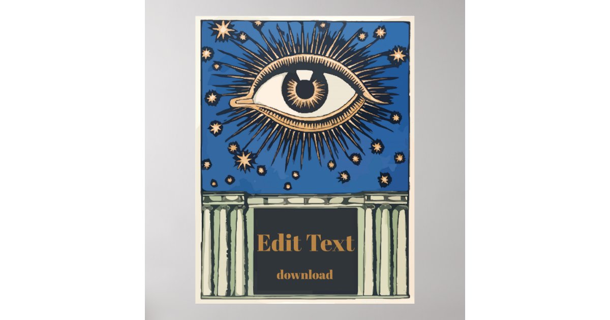 Big Eye, edit text, Poster | Zazzle