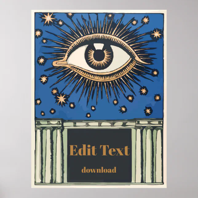 Big Eye, edit text, Poster | Zazzle