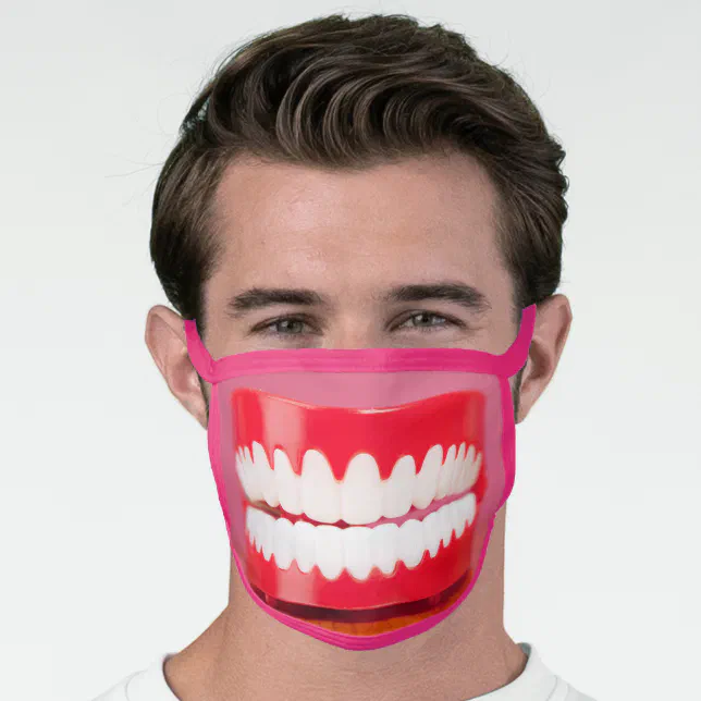 Big Fake Funny Teeth Face Mask | Zazzle
