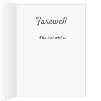 Big Farewell Goodbye Leaving Card | Zazzle