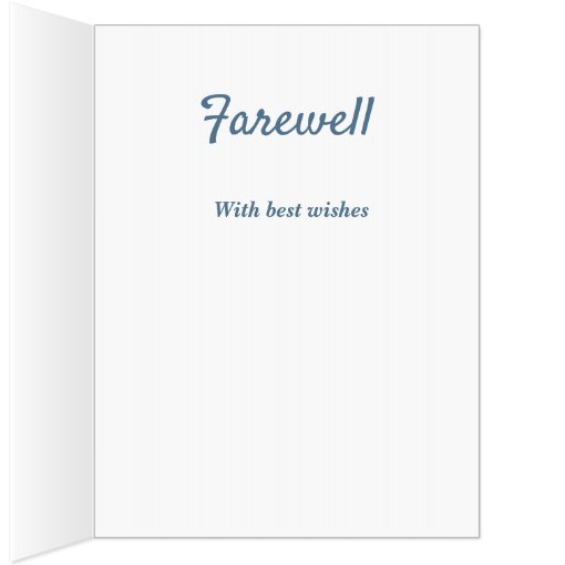 Big Farewell Goodbye Leaving Card | Zazzle