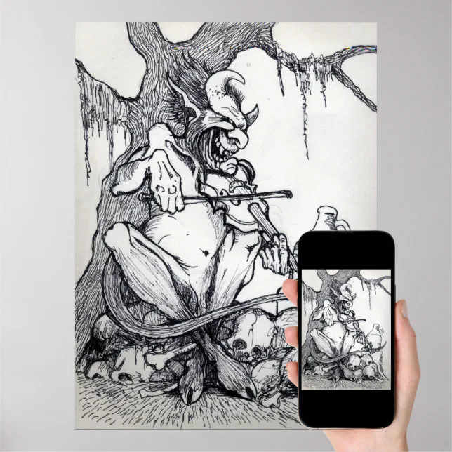 "BIG FAT DEVIL FIDDLIN" POSTER | Zazzle