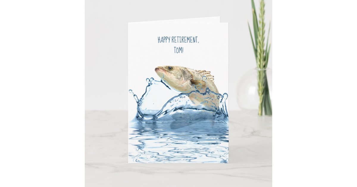 big fish retirement for fisherman card | Zazzle