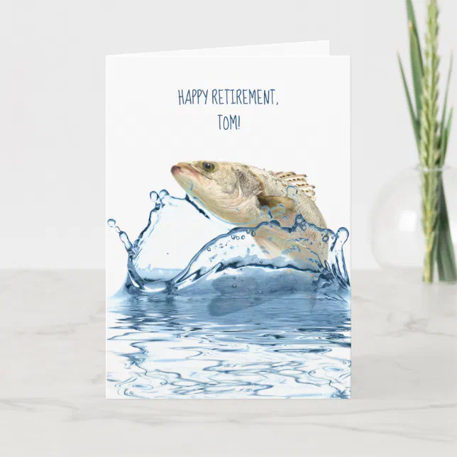big fish retirement for fisherman card | Zazzle