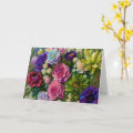 Big Flower Bunch Bouquet of Flowers Art Card | Zazzle