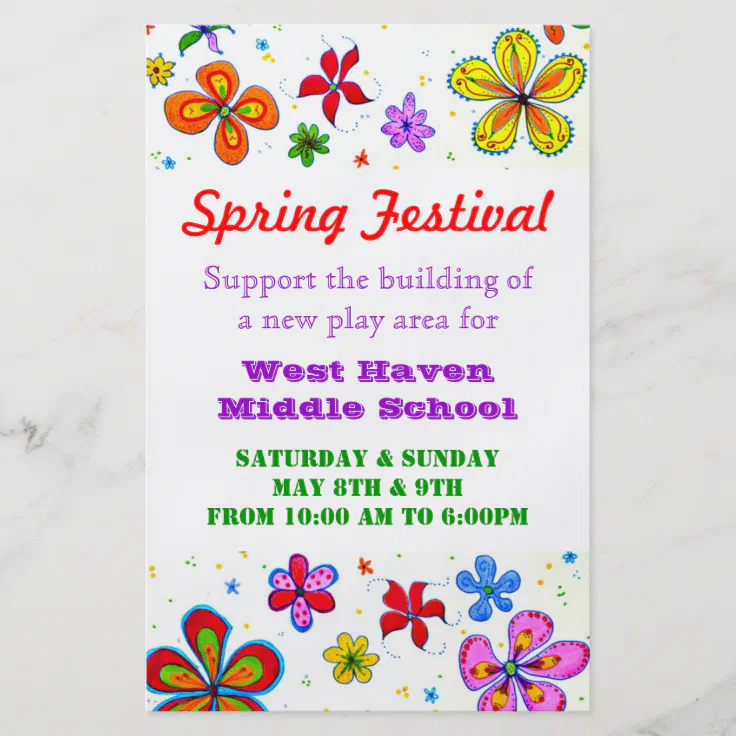 Big Flowers Custom Flyer | Zazzle