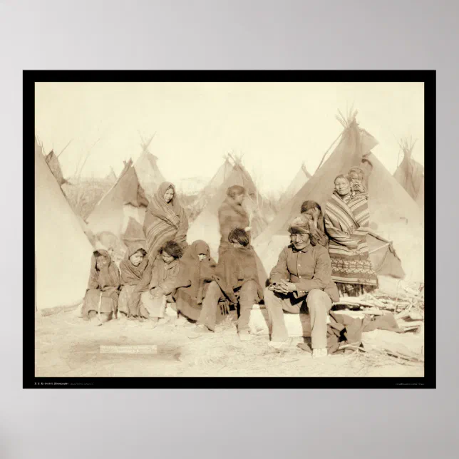 Big Foot Miniconjou Indian Camp SD 1891 Poster | Zazzle