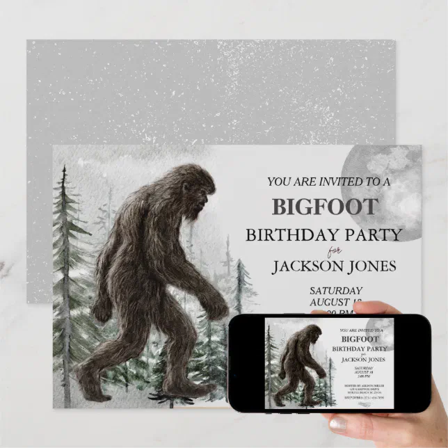 Big Foot/ Sasquatch Birthday Party Invitation | Zazzle