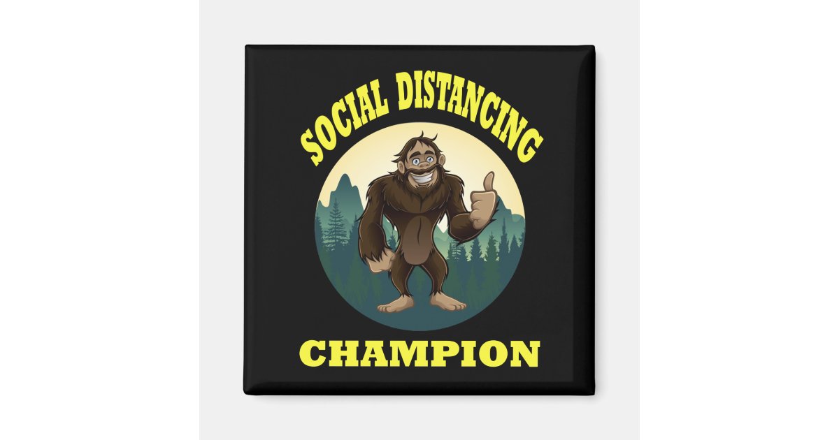 Big Foot Social Distancing Funny Magnet | Zazzle