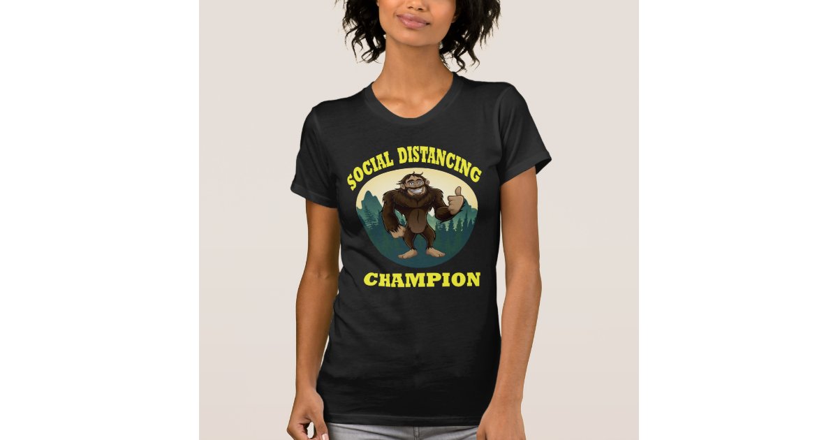 Big Foot Social Distancing Funny T-Shirt | Zazzle