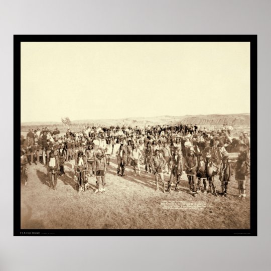 Big Foot's Miniconjou Band at Grass Dance SD 1890 Poster | Zazzle.com