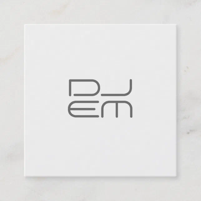 Big giant initials modern square business card | Zazzle