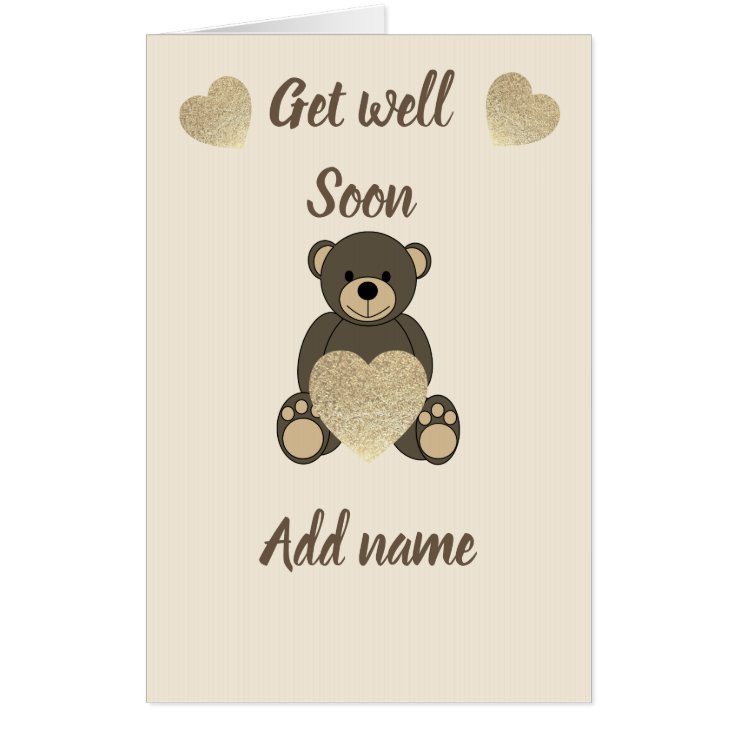 Big Giant personalised get well soon card | Zazzle
