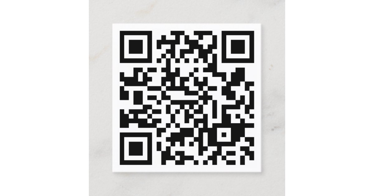 Big giant QR code Square Business Card | Zazzle