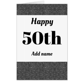 Big Giant stylish personalised birthday card 50th | Zazzle