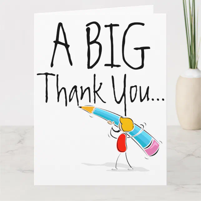 Big Giant Thank You Card | Zazzle