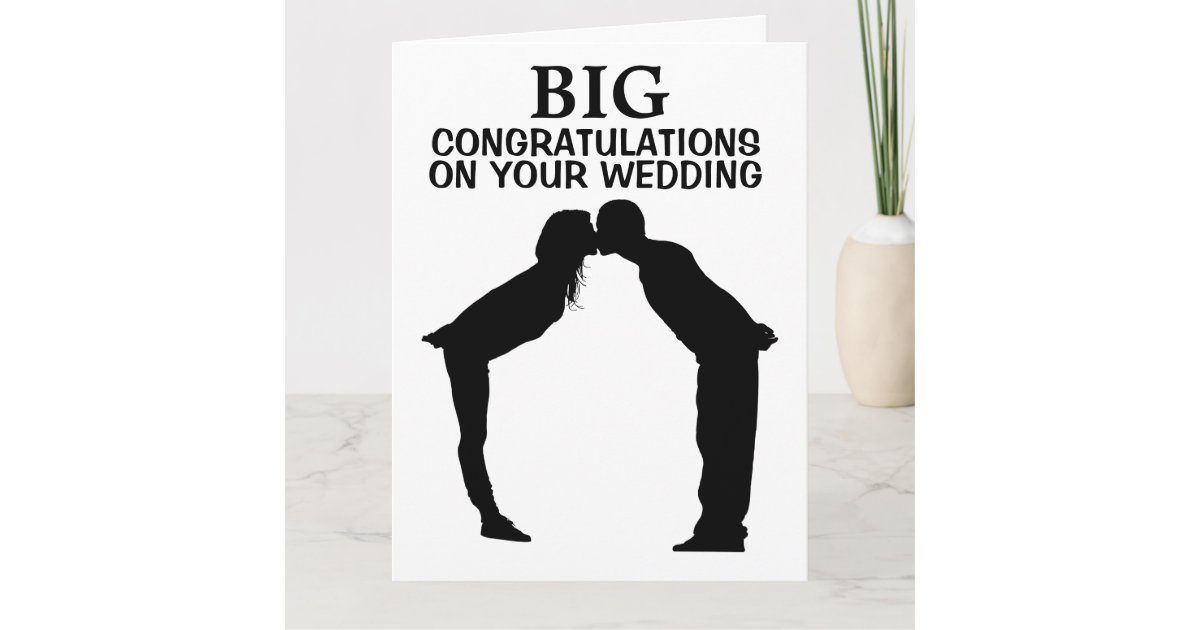BIG GIANT WEDDING MARRIAGE CONGRATULATIONS CARD | Zazzle