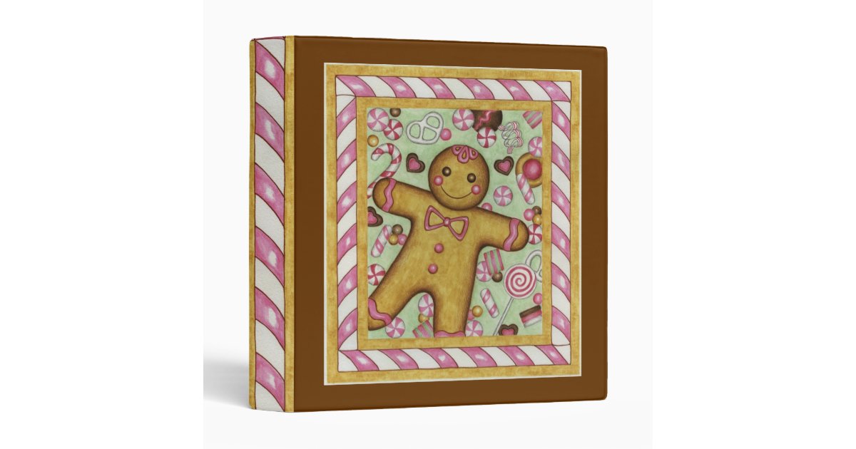 Big Gingerbread Scrapbook Holiday Binder | Zazzle