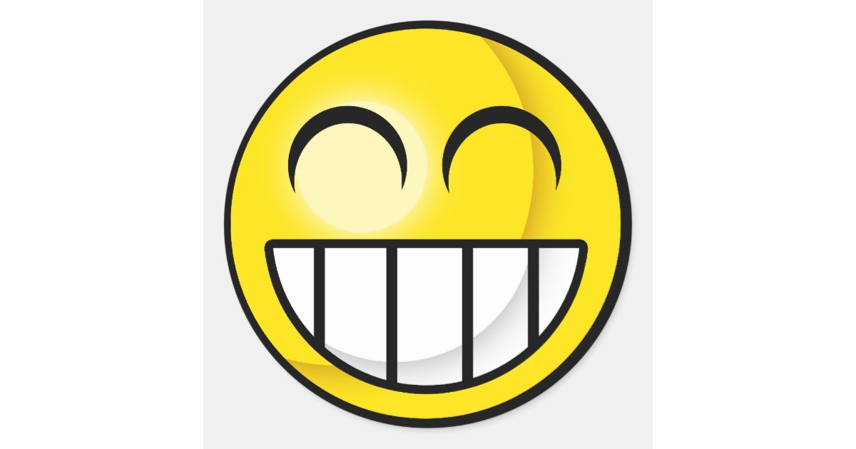 Big Grin Sticker | Zazzle