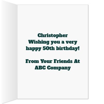 Big Happy Birthday Card 50th Over The Hill | Zazzle