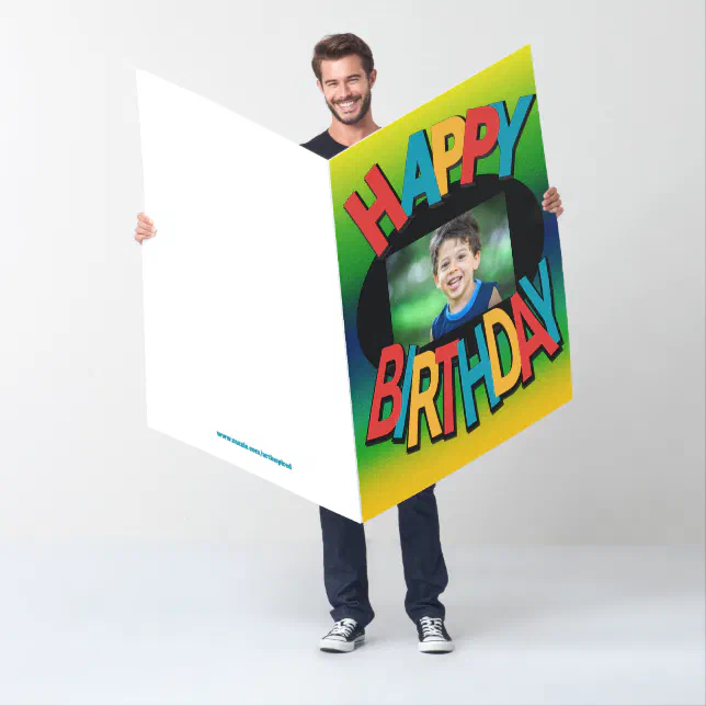 Big Happy Birthday Your Photo Card Special Event | Zazzle