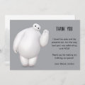 Big Hero 6 Baymax Birthday Thank You Card | Zazzle